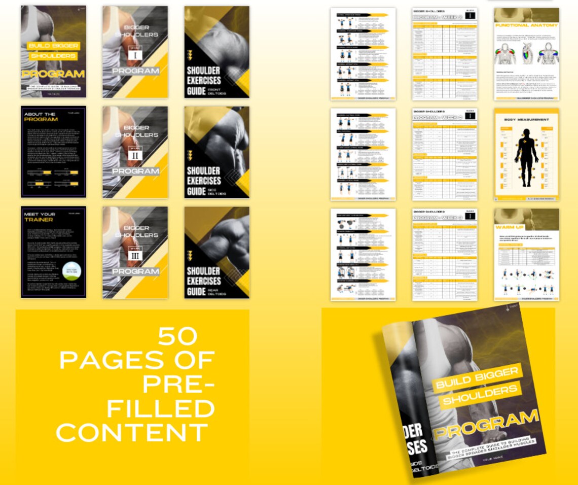 Workout Program Template Training Program Fitness Guide Muscle Building ...