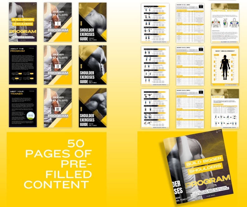 Workout Program Template Training Program Fitness Guide Muscle Building ...