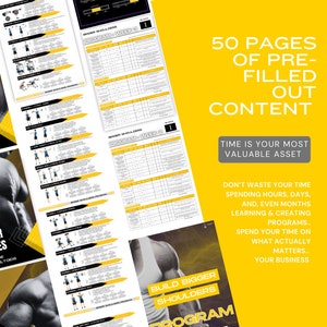 Workout Program Template Training Program Fitness Guide Muscle Building ...