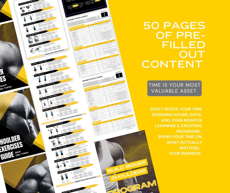 Workout Program Template Training Program Fitness Guide Muscle Building ...