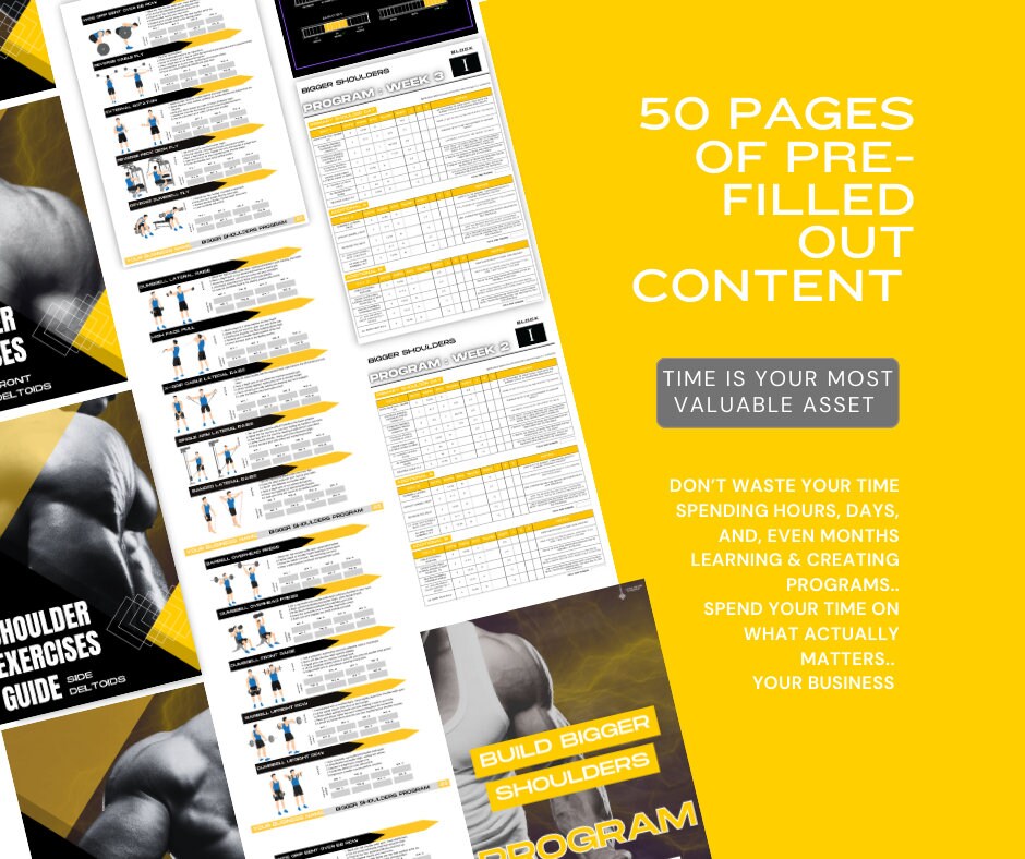 Workout Program Template Training Program Fitness Guide Muscle Building ...