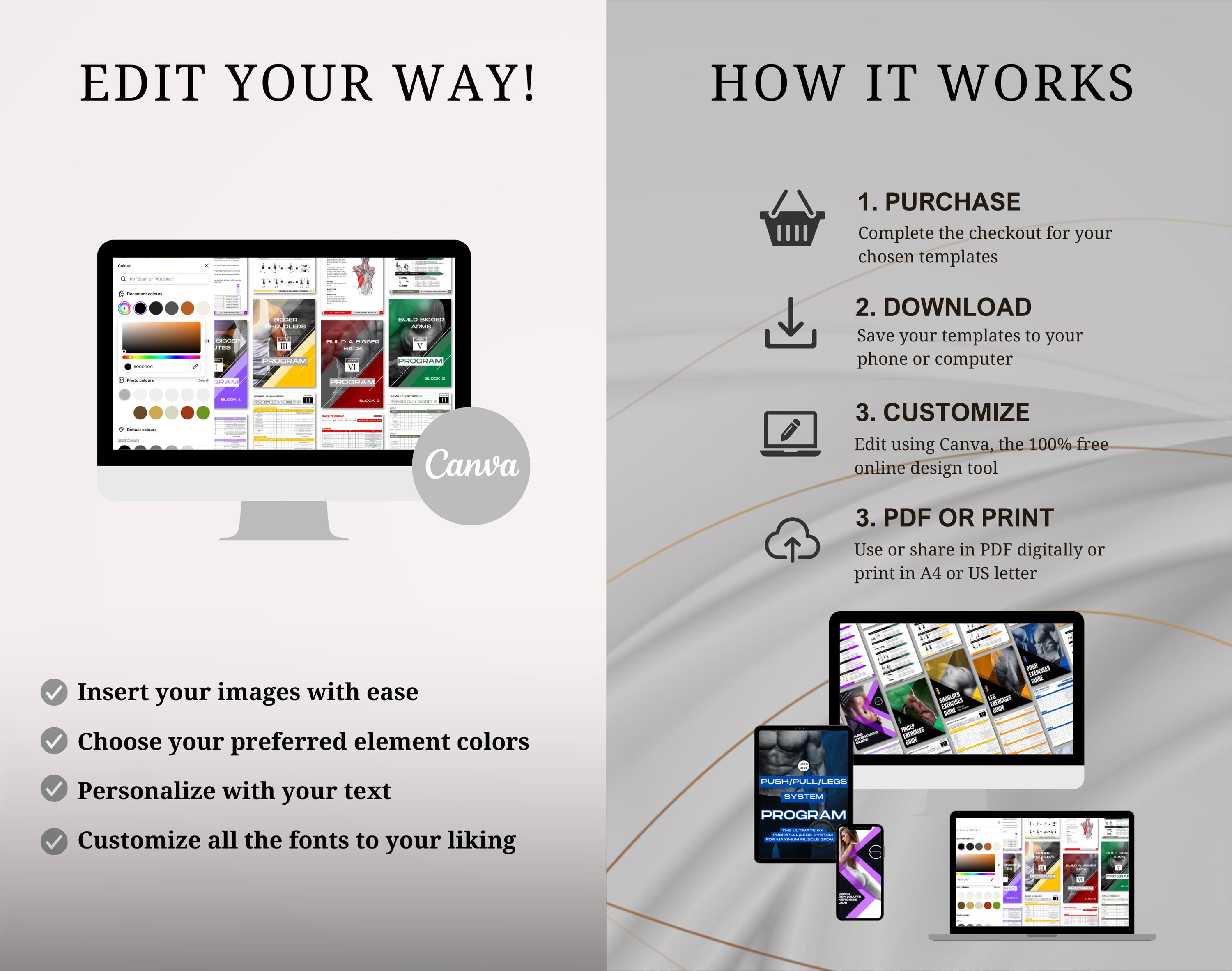 All-in-one Workout Program Pack | 400+ Editable Fitness Templates ...