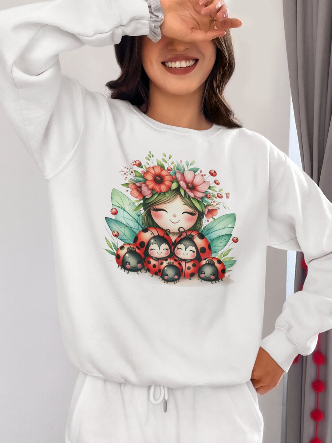 Cozy Ladybug Sweatshirt, Comfy Fairy and Ladybug Shirt, Ladybug Shirt ...