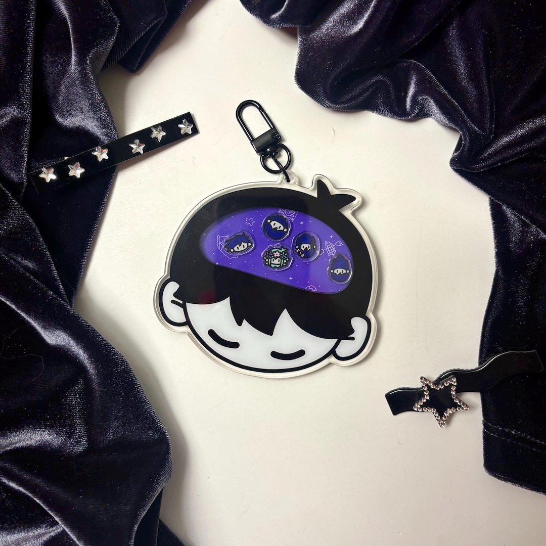 Omori Headspace Acrylic Shaker Keychain - Friends Basil Aubrey Kel Hero ...