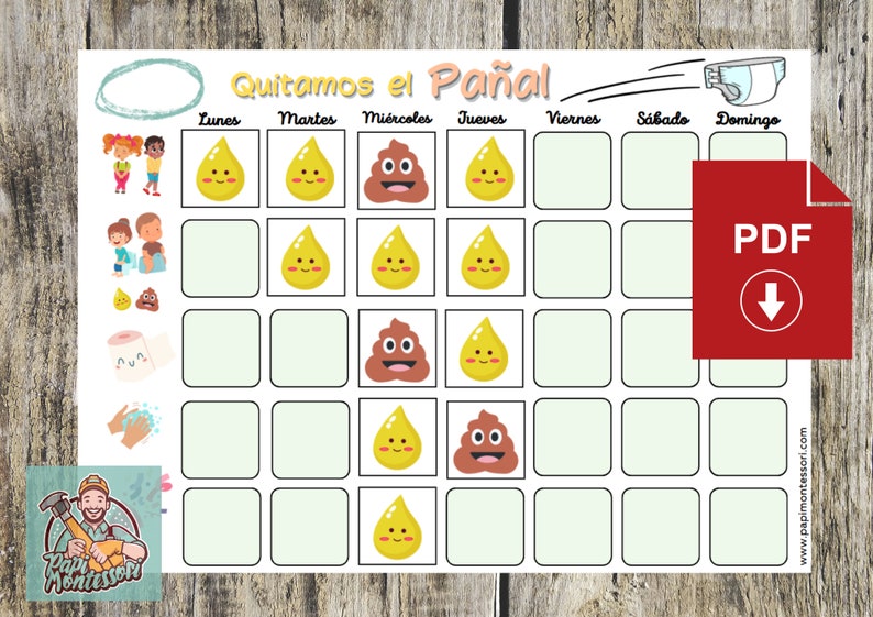 Chart to Leave the Diaper for Boys Girls and Babies, Printable A4 ...