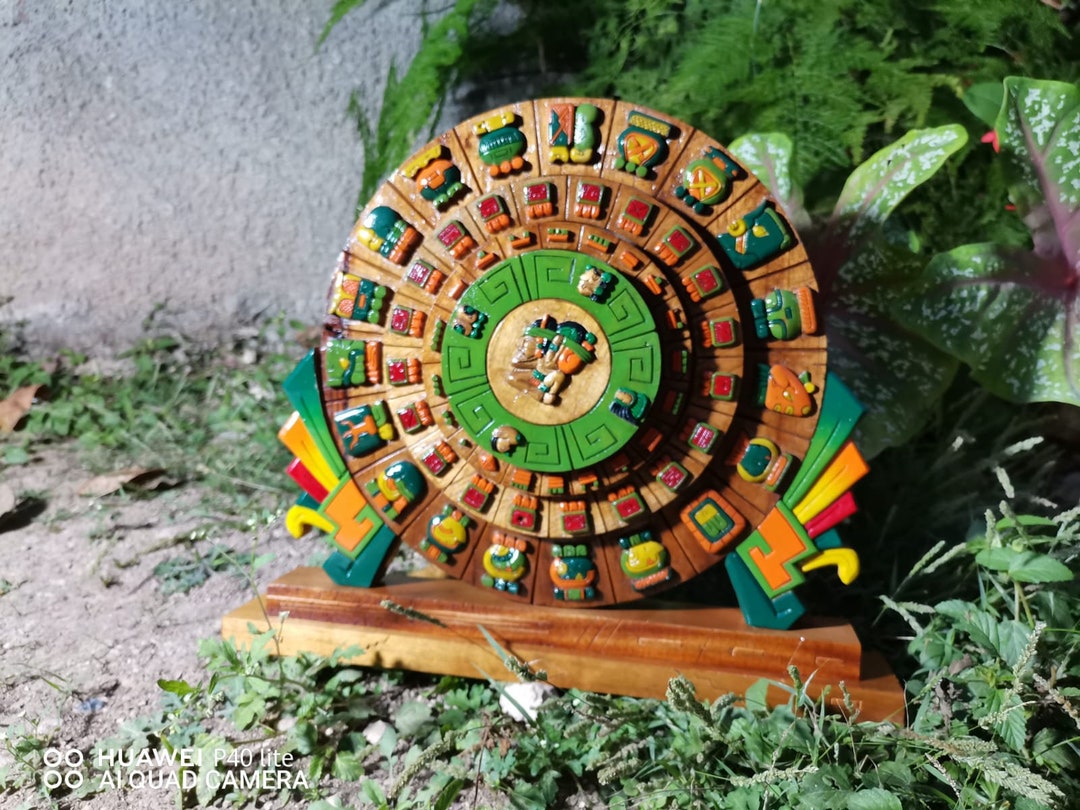 Hand-carved Wood Mayan Tzolk'in Calendar Elegant Mayan Timepiece - Etsy