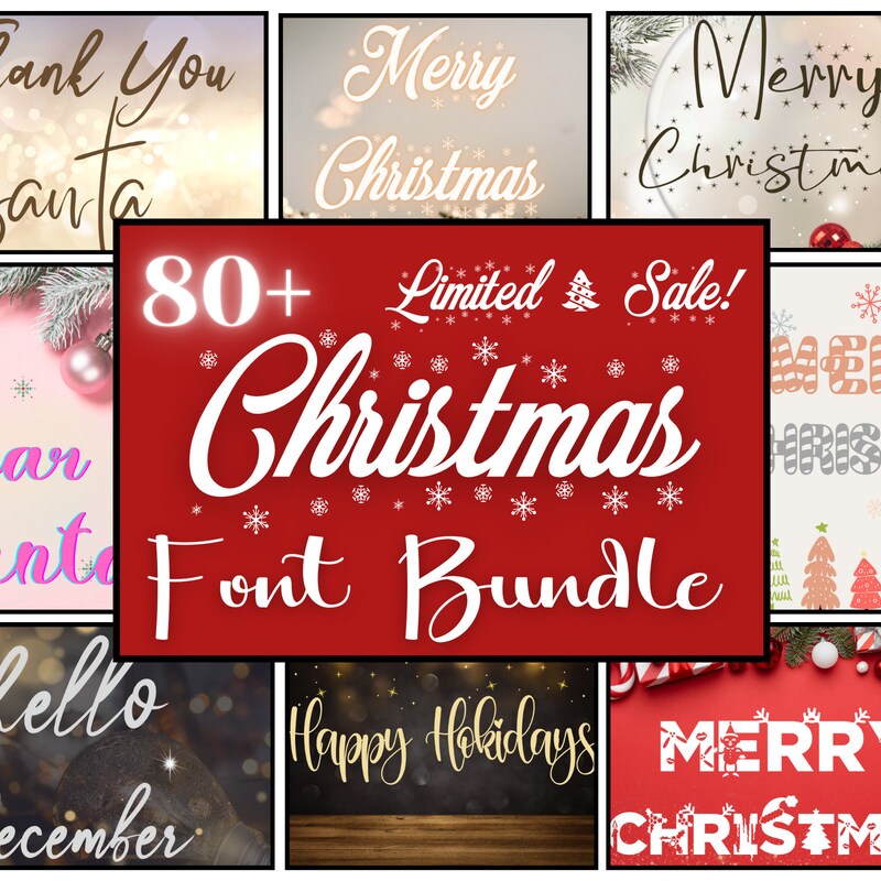 Christmas Fonts - Etsy