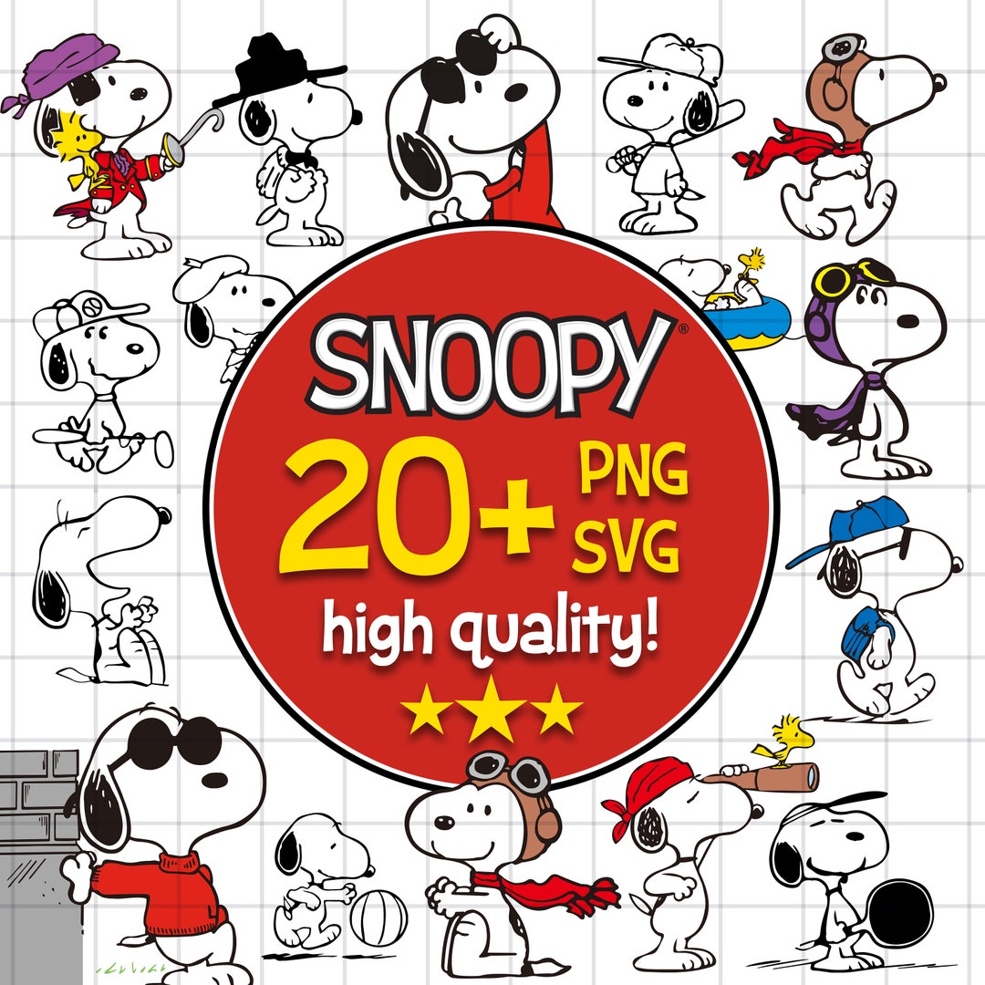 Snoopy 20 PNG-SVG Files Set Bundle Snoopy Svg Snoopy Png - Etsy Canada