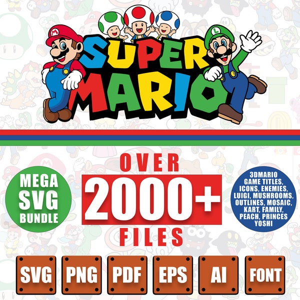 Mario Svg - Etsy