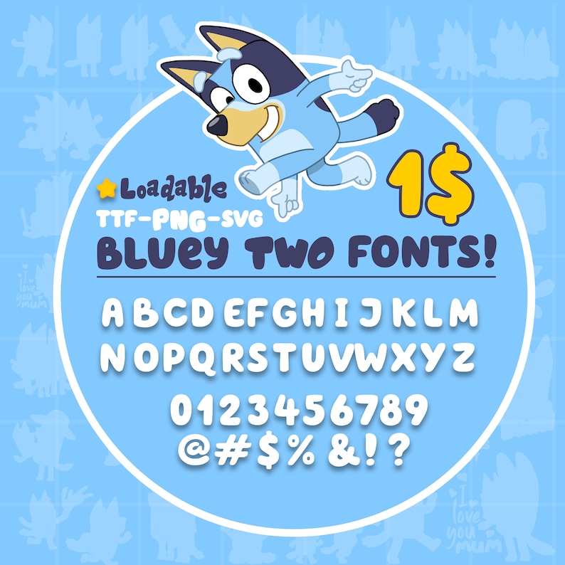 Bluey Font Bluey Two Font Bluey Font Cricut Bluey Font TTF - Etsy New ...