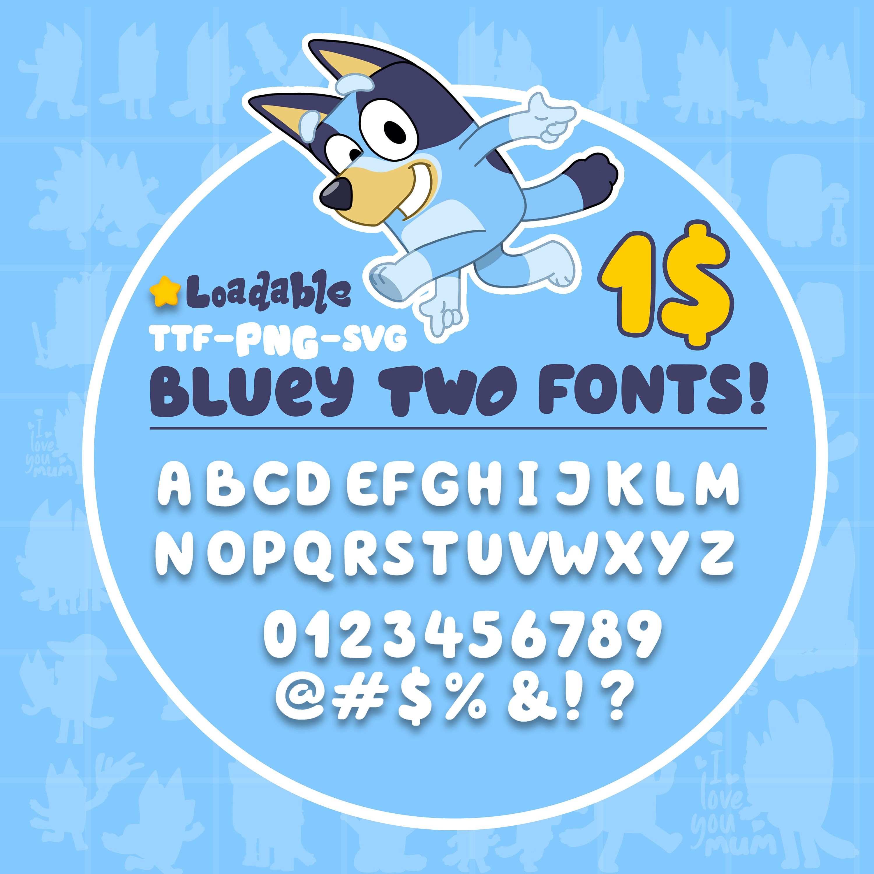 Bluey Font Bluey Two Font Bluey Font Cricut Bluey Font TTF - Etsy New ...