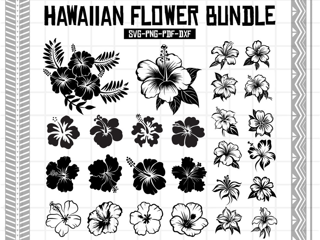 Hawaiian Flower SVG Bundle, Hawaii SVG, Hawaii Flower, Flowers SVG ...