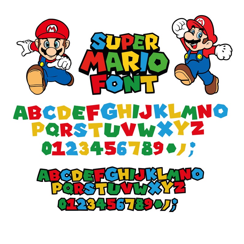 Fuente Super Mario Bros. | Mario Bros. Font Generator – WATQVT