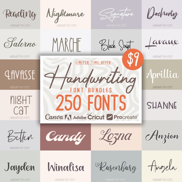 Font Bundle - Etsy