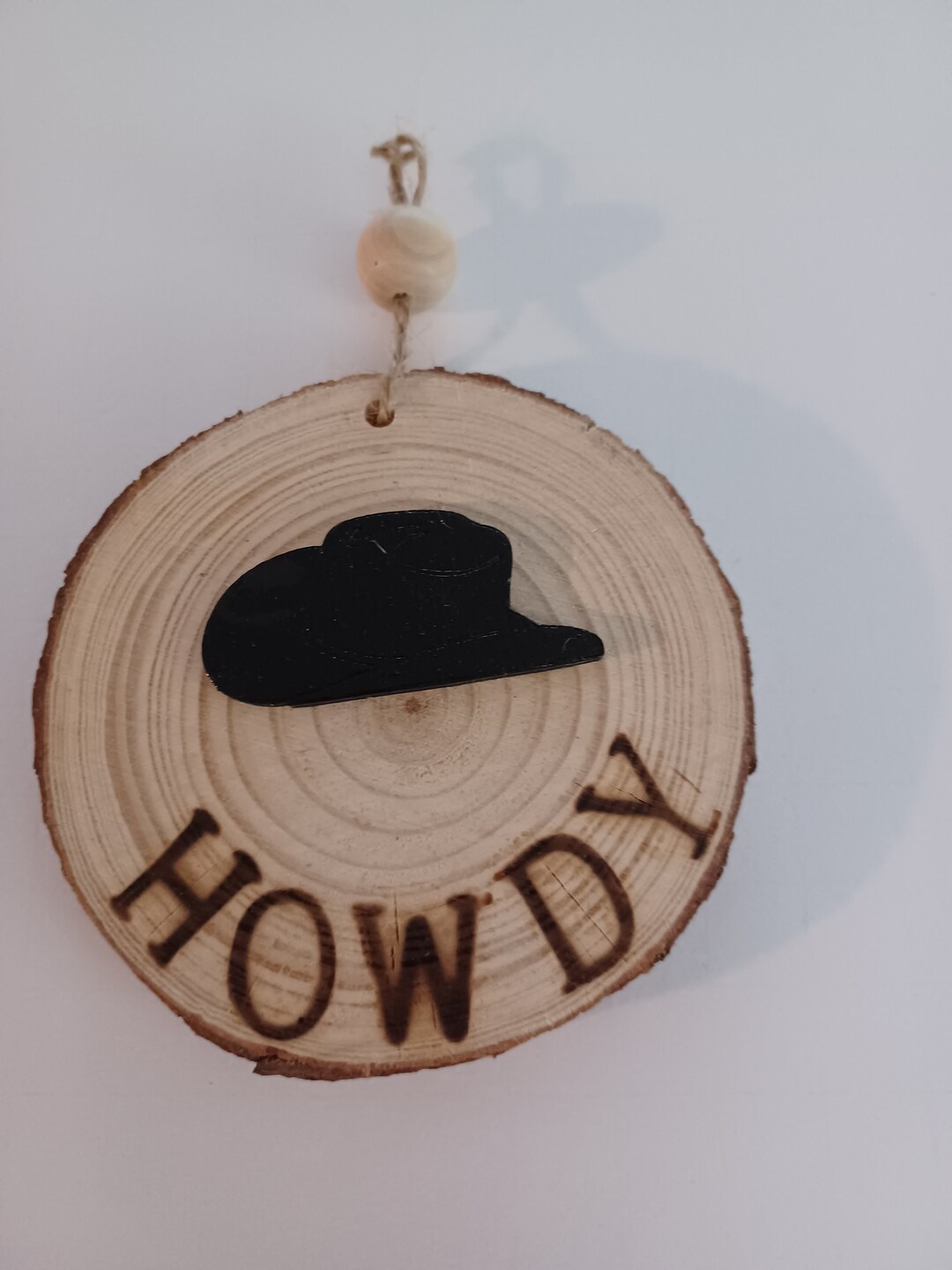 Rustic Wooden Cowboy Hat Ornament - Etsy