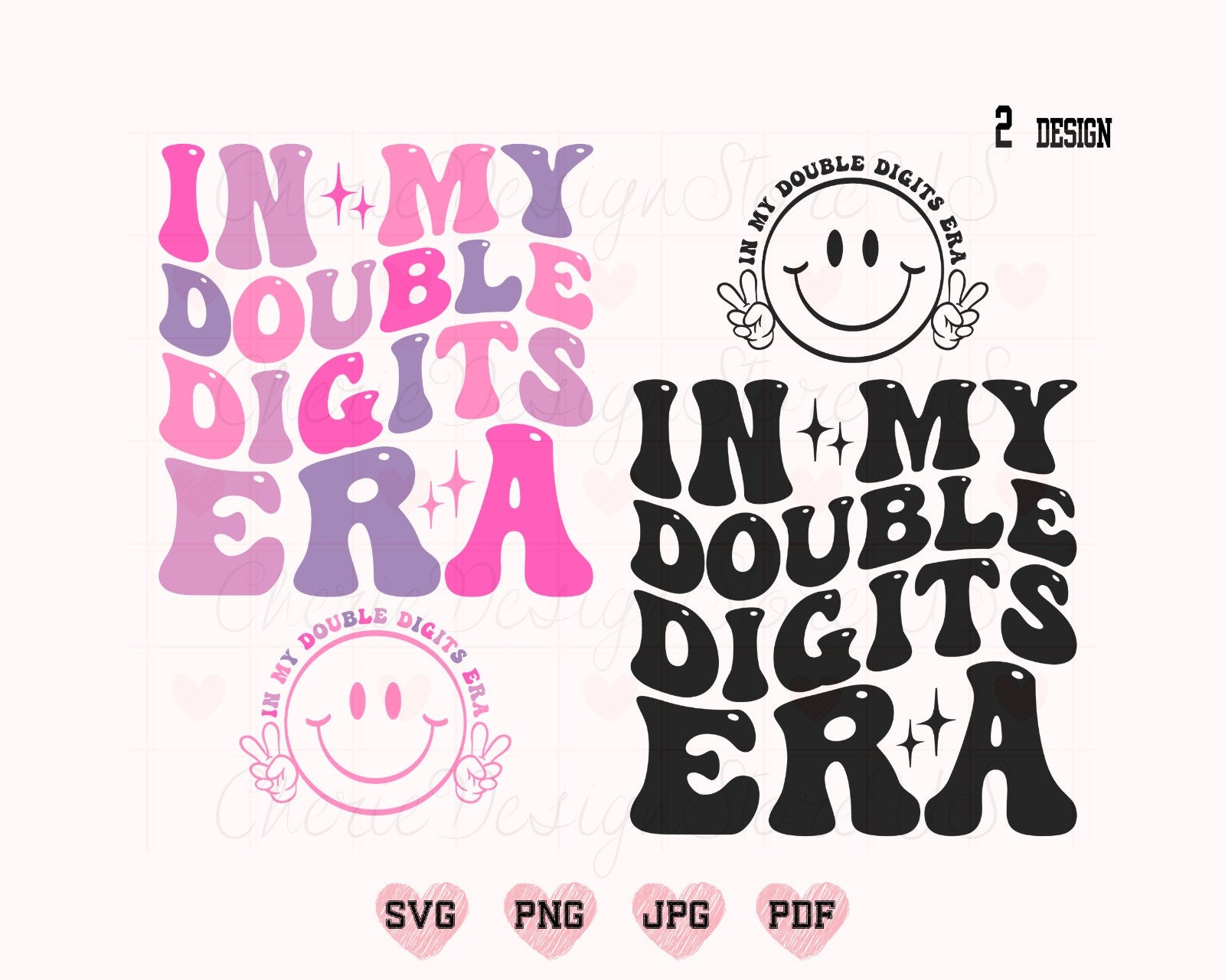 In My Double Digits Era Svg Png, 10th Birthday Svg, Birthday Shirt Svg ...