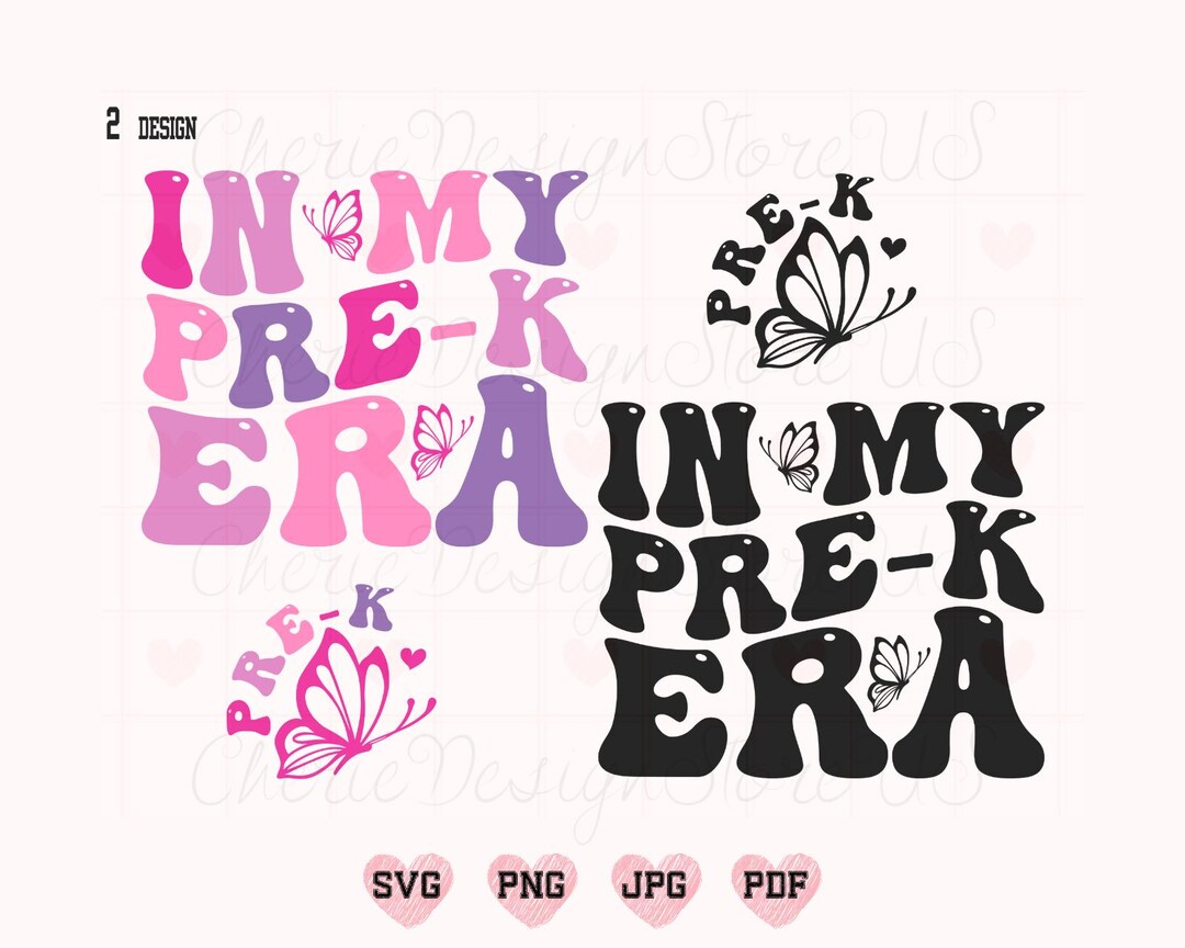 In My Pre-k Era Svg Png, Back to School Svg, Kindergarten Svg, Pre-k ...