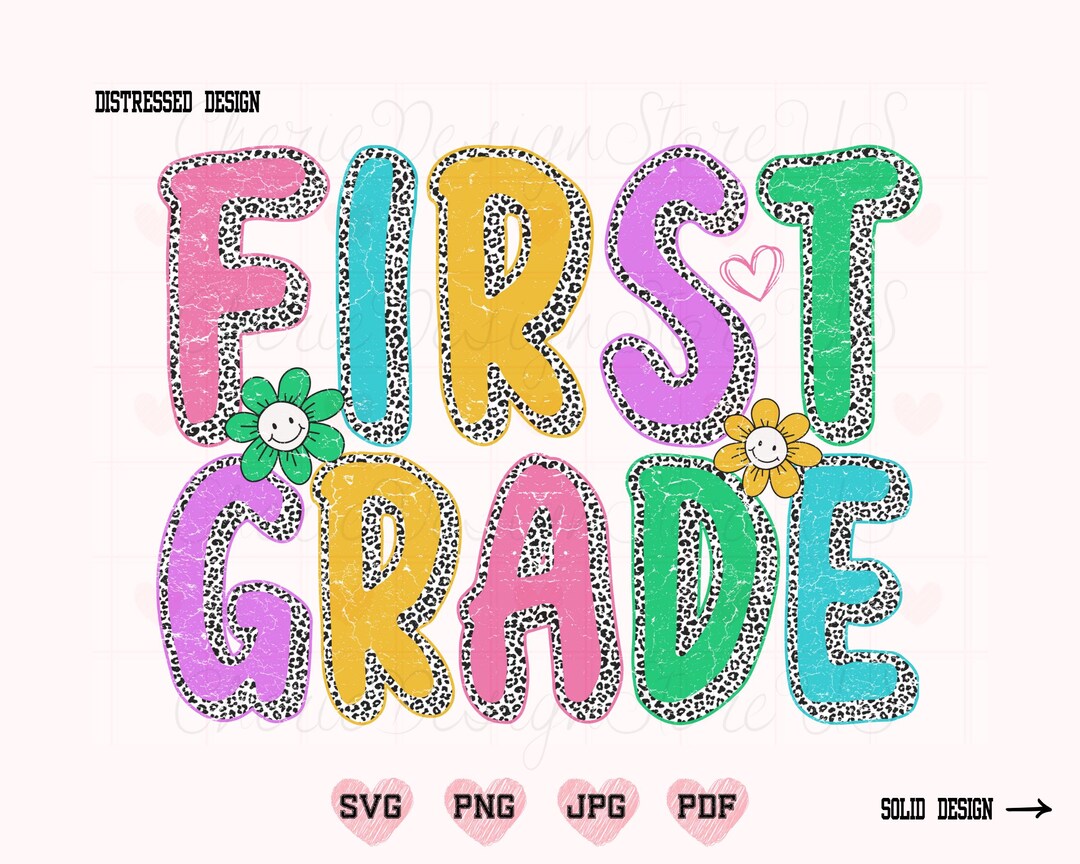 Primer Grado Svg Png, 1er Grado Svg, Camisa de Primer Grado Svg, Regreso a la Escuela Svg ...