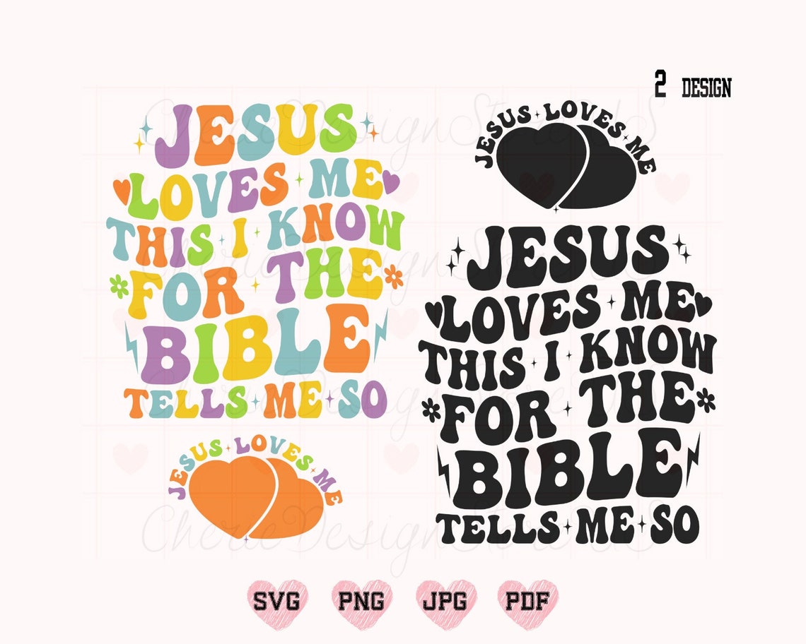 Jesus Loves Me Svg, Christian Svg, Christian Shirt Svg, Retro Christian ...