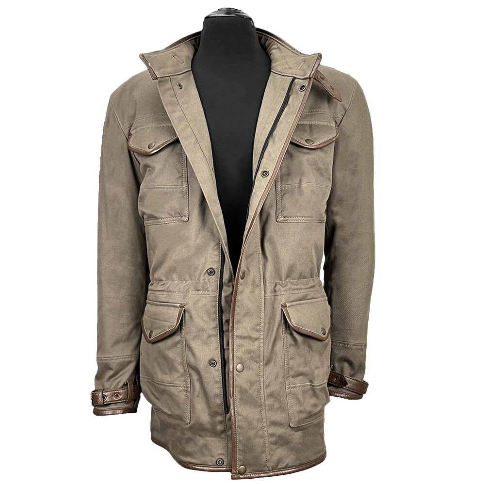 Mens Brown Cotton Field Jacket Safari Jacket for Men Brown Cotton ...