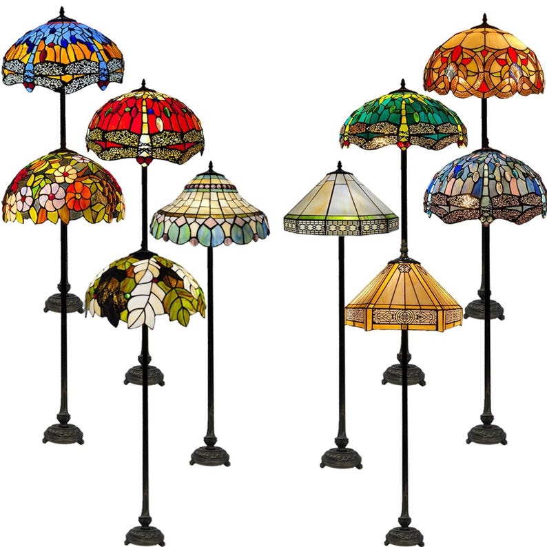 Tiffany Style Floor Lamp, Luxury Stained Glass Handcrafted Design for ...