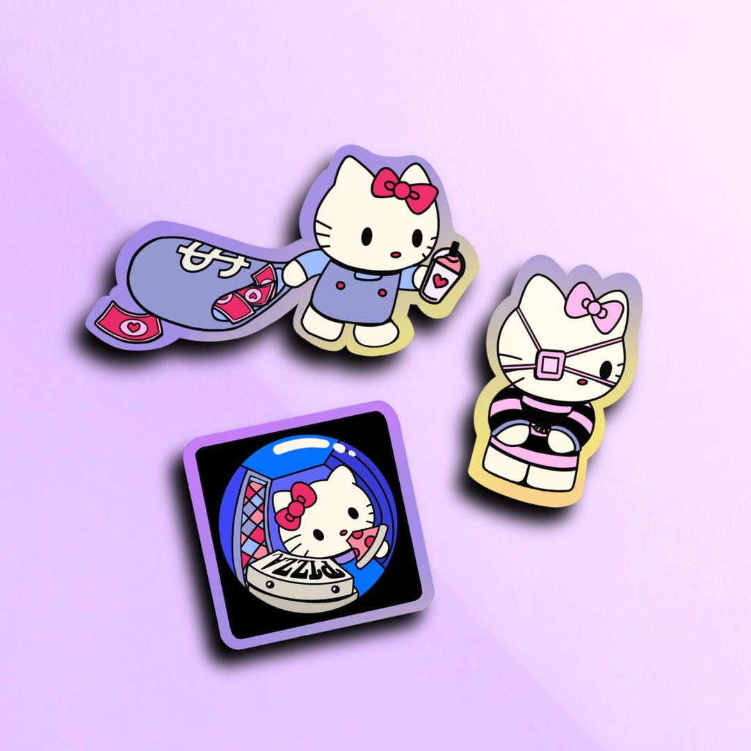 Bad Kitty Crime Spree Vinyl Sticker Pack | Kawaii Kitty, Sanrio ...