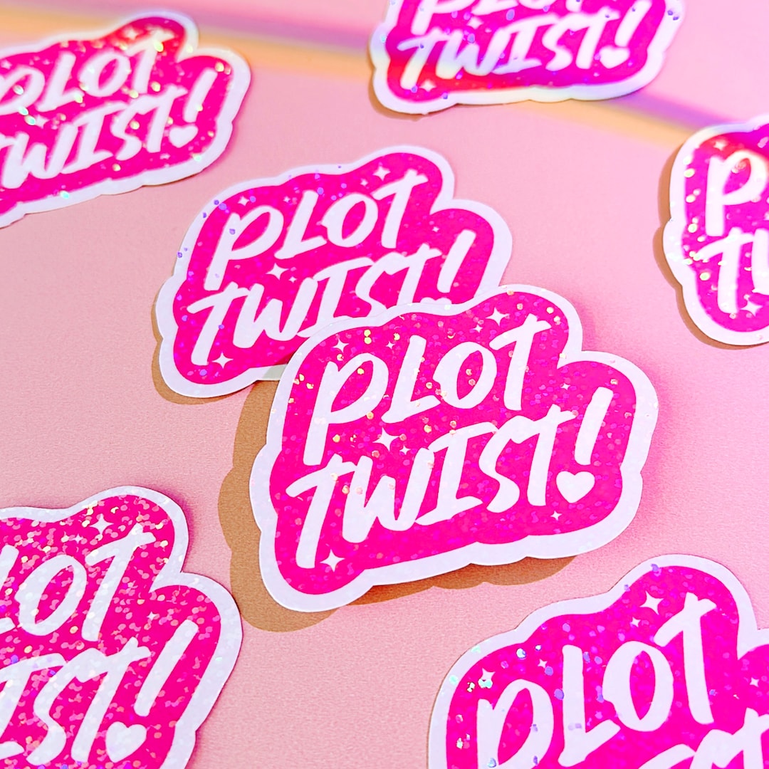 Plot Twist! Holographic Vinyl Sticker | Cute Kindle Sticker, Stocking ...