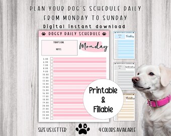 2021 Weekly Puppy Planner, Weekly and Daily Schedule, Dog Mom Planner ...