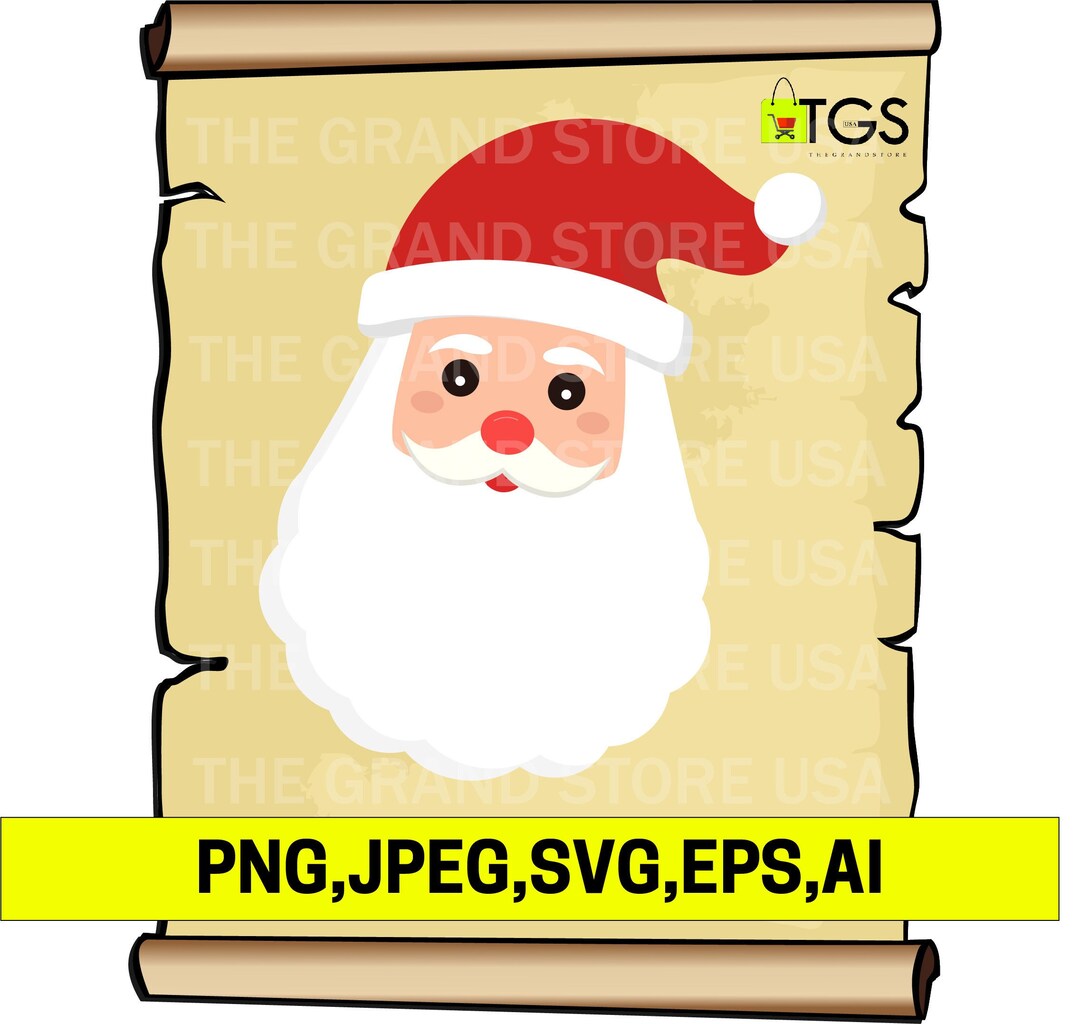 Santa Clause Quick Digital Download Christmas Red Merry Christmas Files ...