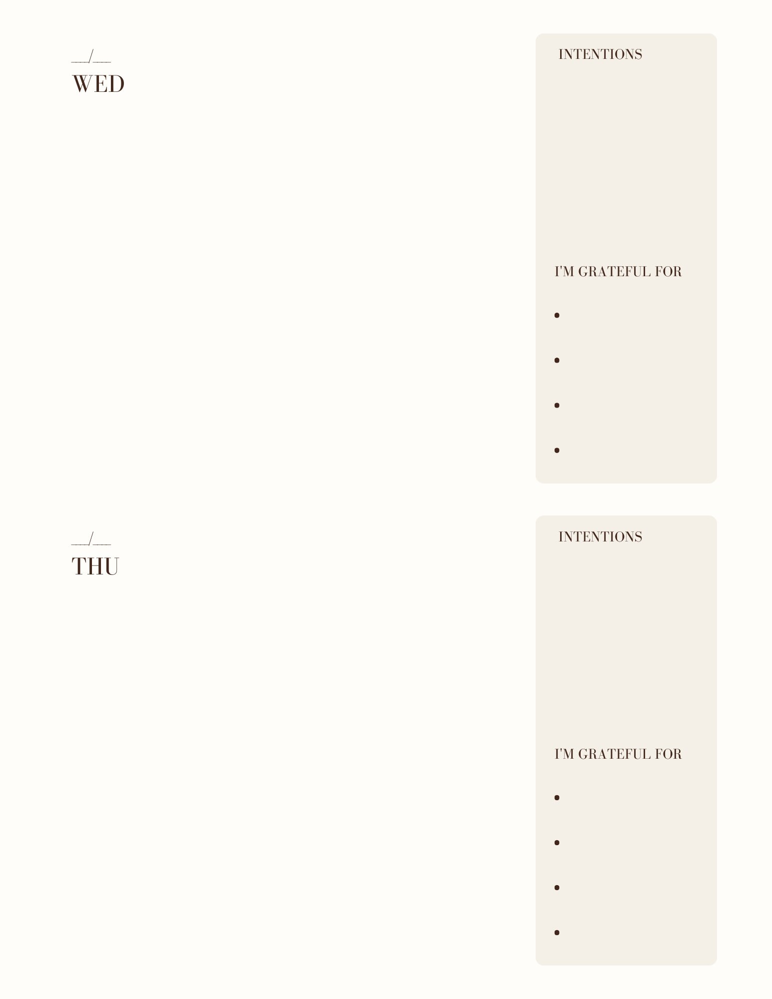 5 Page Fillable Weekly Planner PDF Download Customizable Dates ...