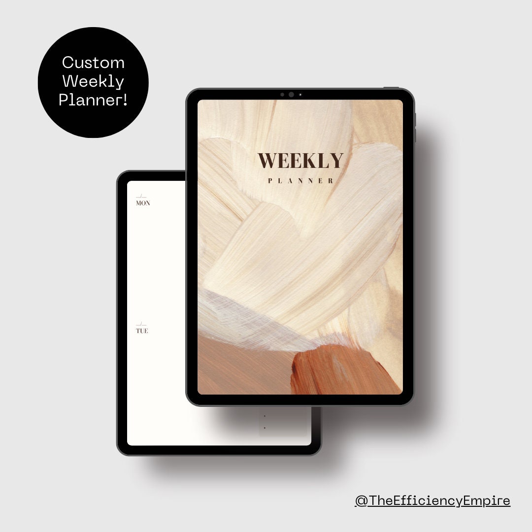 5 Page Fillable Weekly Planner - PDF Download - Customizable Dates ...