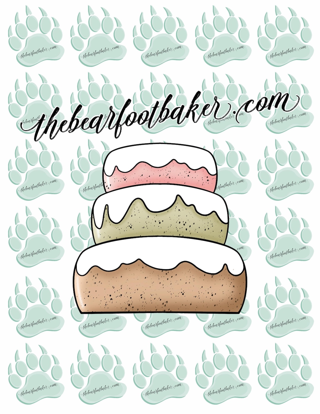 Cake- Three Tier Cake Cookie Cutter and Plungers, 3D Printed - Etsy