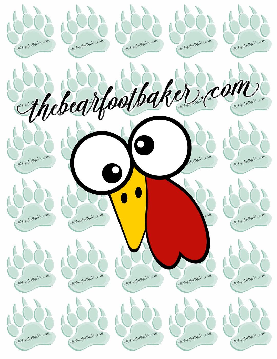 Turkey Cookie Cutter - Turkey Face Cookie Cutter - Animal Cookie Cutter ...
