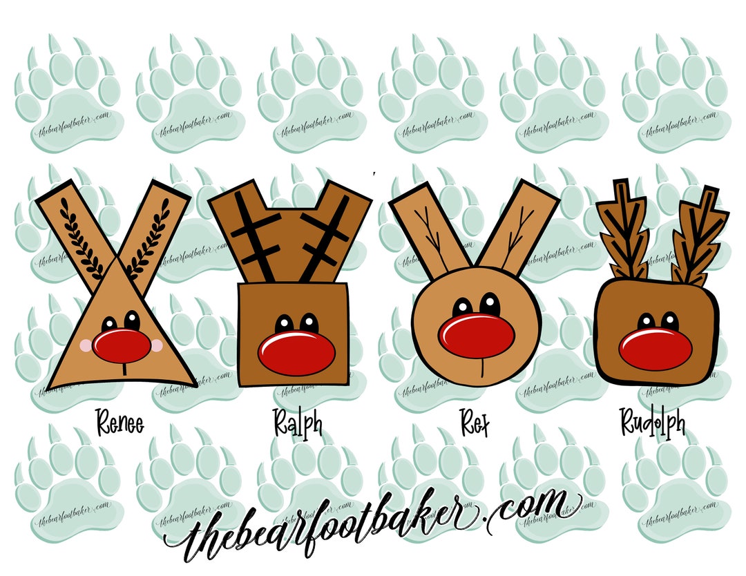 Deer- Reindeer Gang Cookie Cutter Set - Christmas Cookie Cutters ...