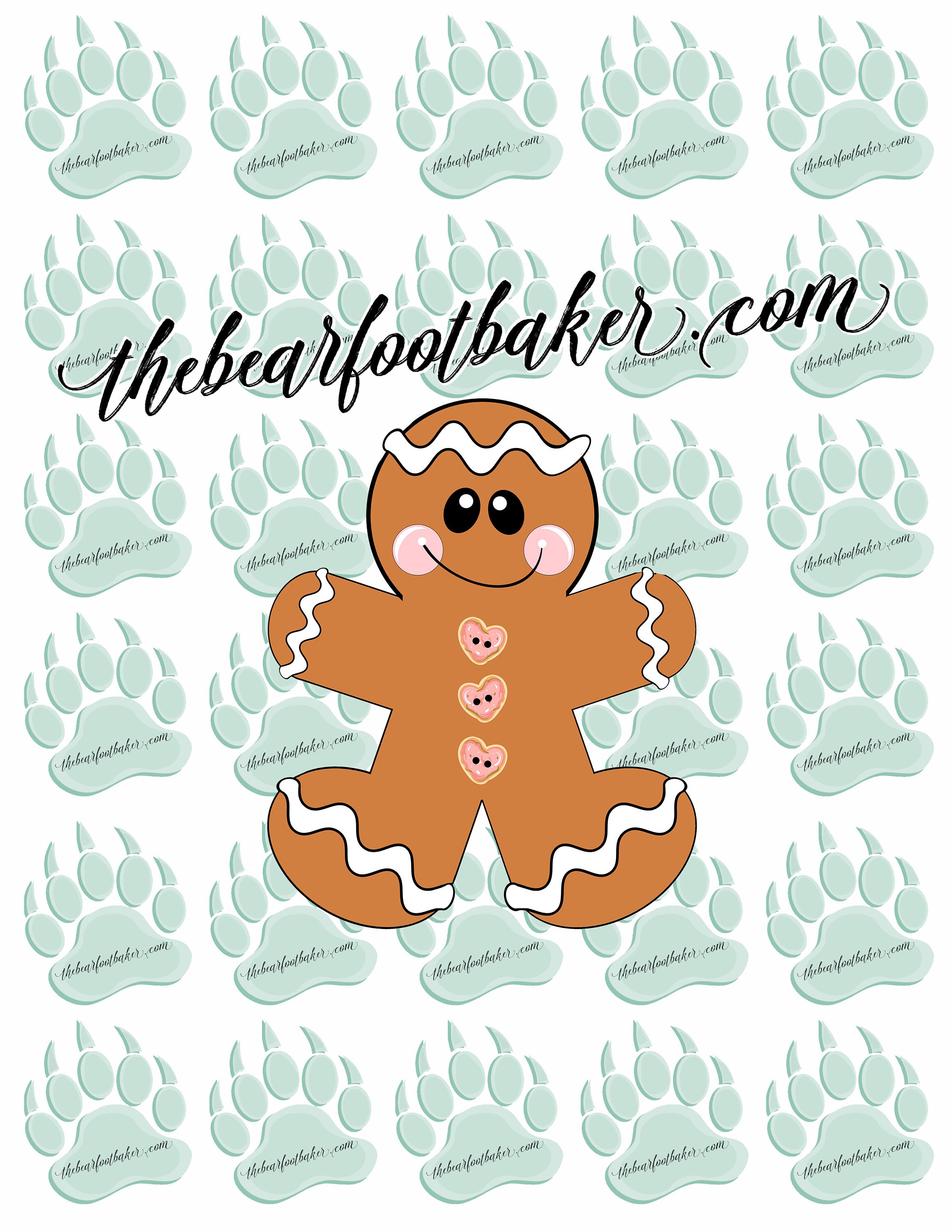 Gingerbread Man With Heart Cookie Buttons and Plunger, 3D Printed - Etsy