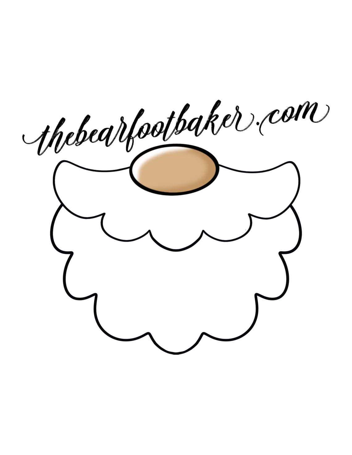 Santa Santa Beard Cookie Cutter and Plunger, 3D Printed - Etsy