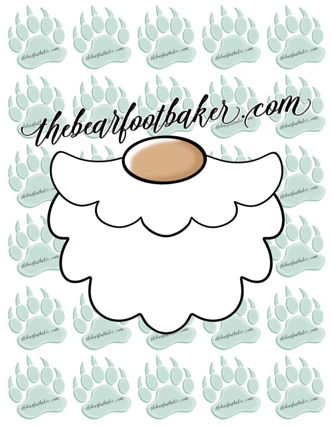 Santa Santa Beard Cookie Cutter and Plunger, 3D Printed - Etsy