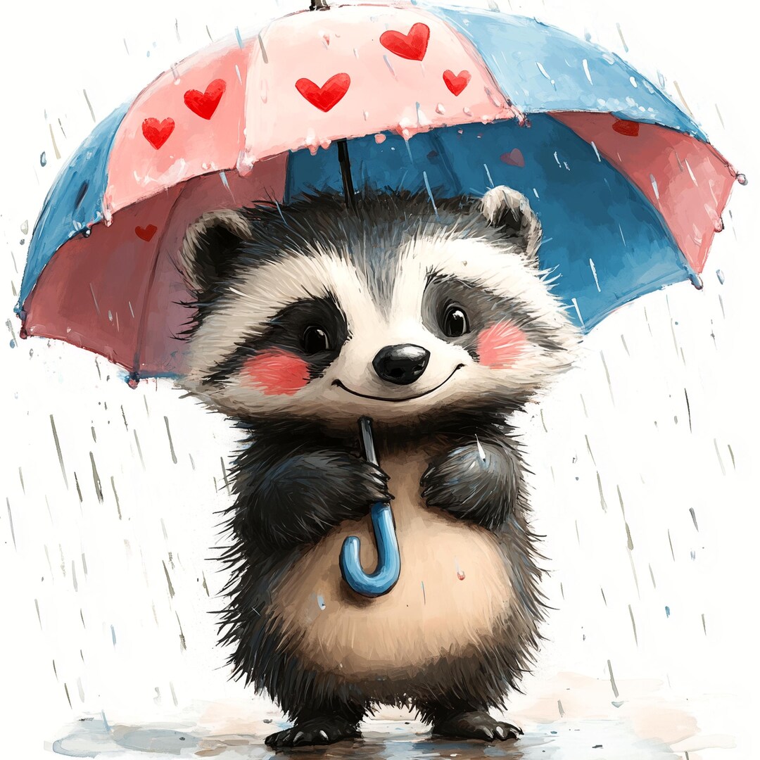 Watercolor Badger for Kids Clipart, Childrens Illustration, Woodland ...