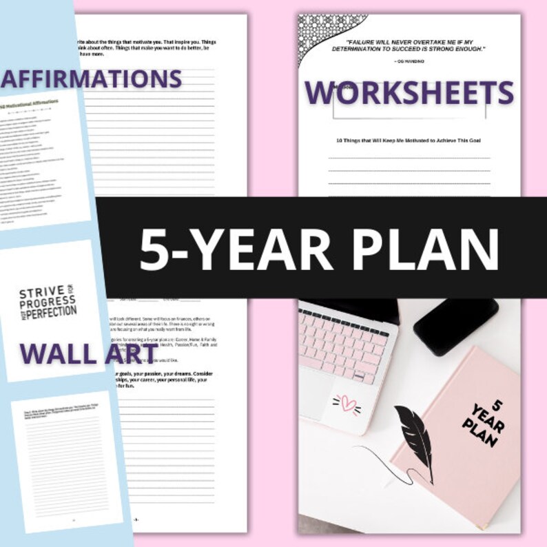 5-YEAR PLAN Worksheets - Etsy