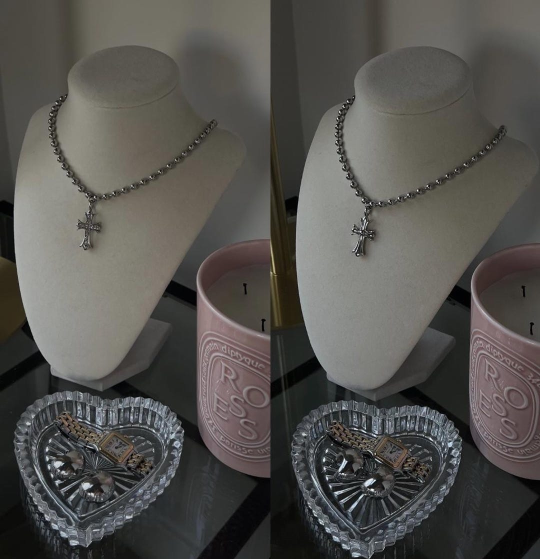 So LA Reversible Cross Pendant Necklace - Etsy