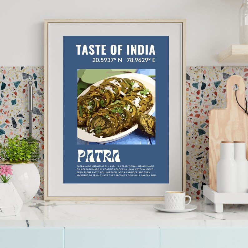 Patra India Poster Desi Art Kitchen Décor Food Art Eat Sign Pop Art ...