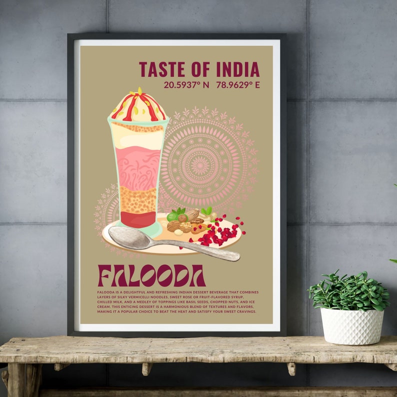 Falooda Art | India Poster | Desi Art | Kitchen Décor | Food Art ...