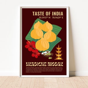 Ukadiche Modak | India Poster | Desi Art | Kitchen Décor |food Art ...