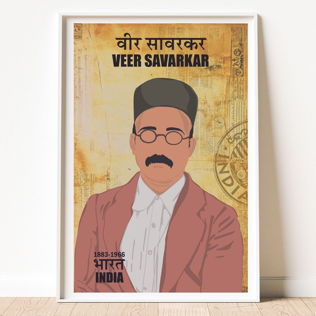 Veer Savarkar Indian Desi Wall Art Print Indian Wall Art South Asian ...