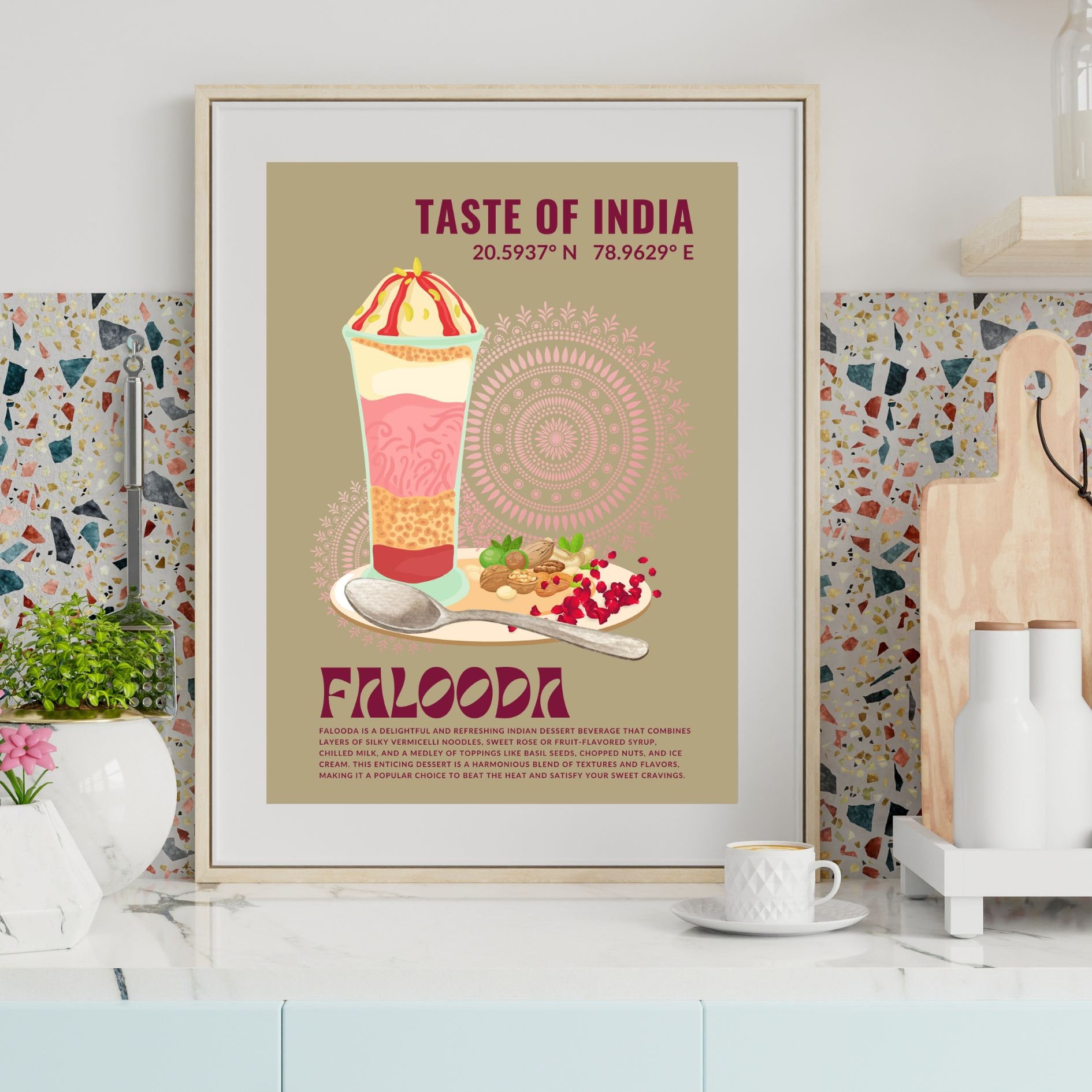 Falooda Art | India Poster | Desi Art | Kitchen Décor | Food Art ...