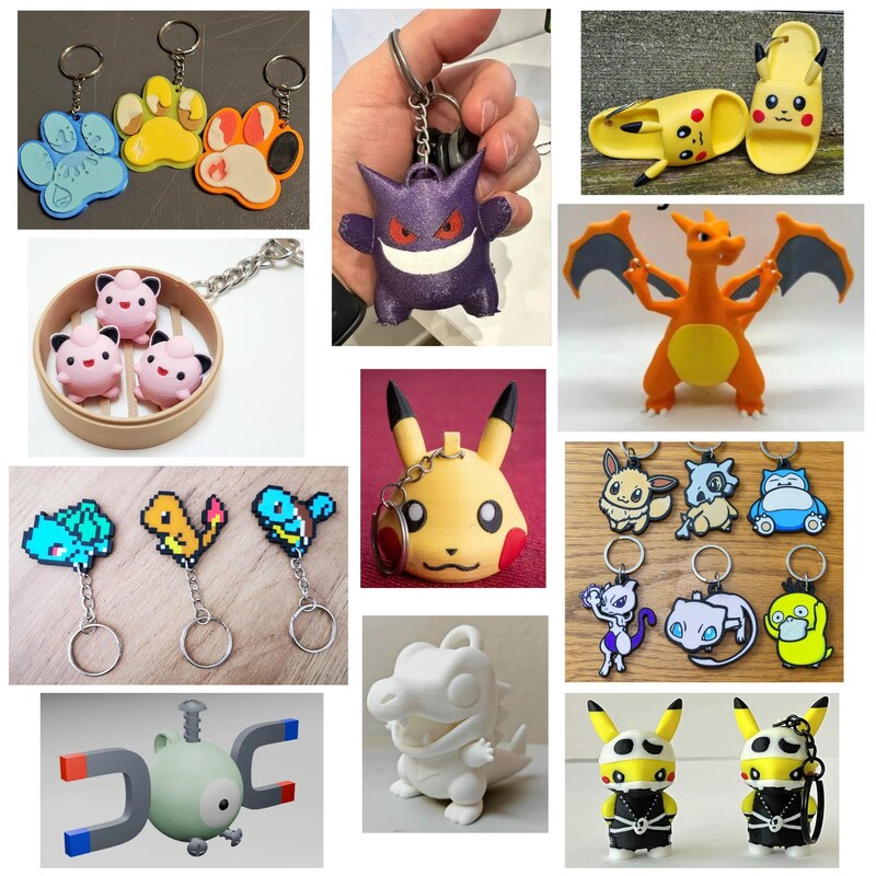 Pokémons Keychain - Etsy
