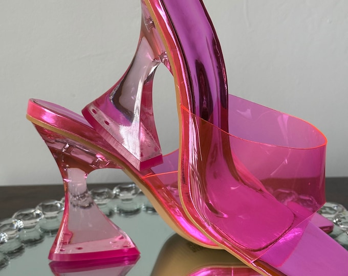 Clear Mule Heels: Open Toe High Heel Sandals - Etsy