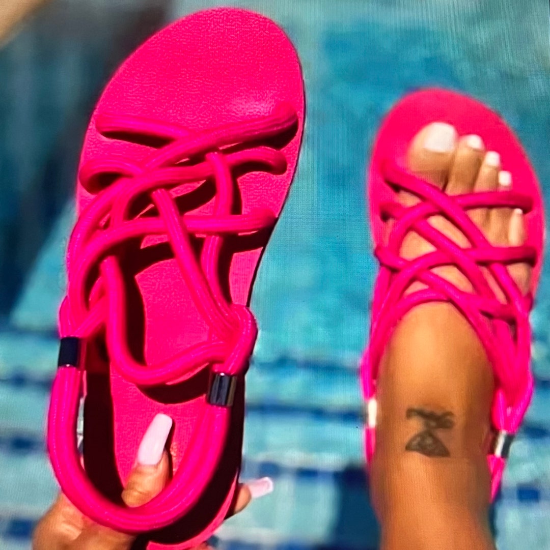 Colorful Sandals, Women Sandals, Pink Sandals, Black Sandals, Red ...
