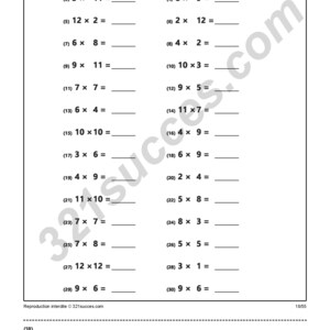 Practice Multiplication Tables Math in French - Etsy