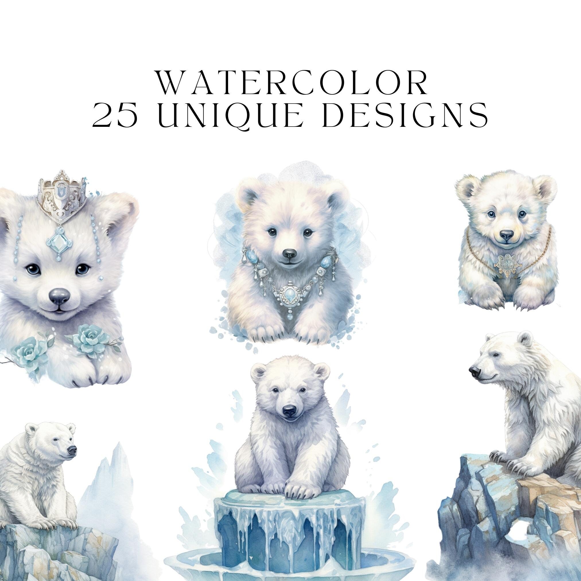 Cute Adorable Polar Bear Clipart Transparent Backgrounds, Arctic ...